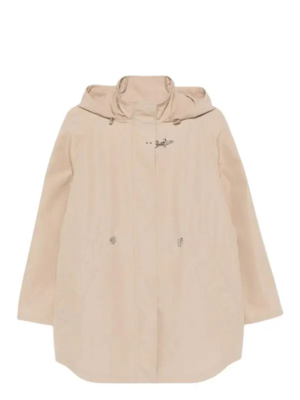 FAY Hooded Parka Coat - Nude
