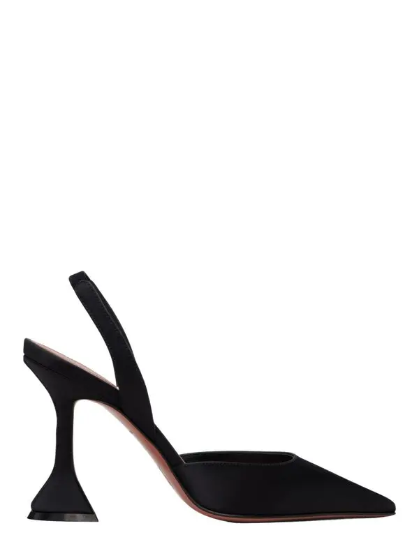 Amina Muaddi Holli 95 Sling Pointed-toe High-heeled Sandals - Black