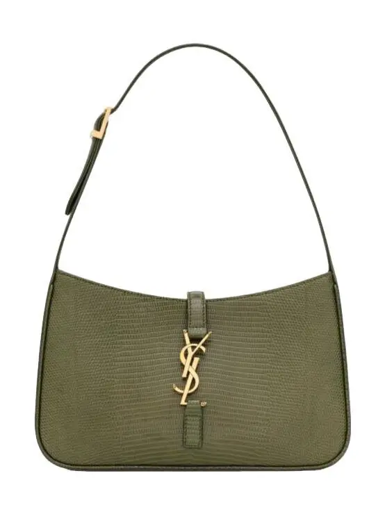 Saint Laurent Le 5 À 7 Lizard Bag - Fern Green