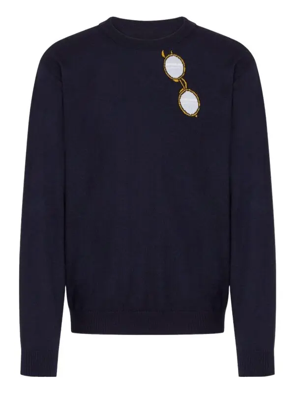 Moschino Glasses Motif Sweater - Black