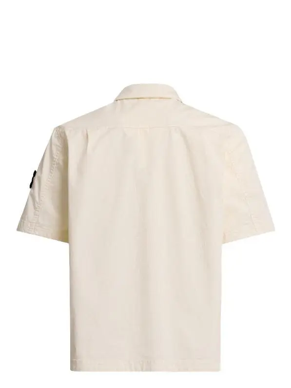Stone Island Stretch Cotton Twill Shirt - White