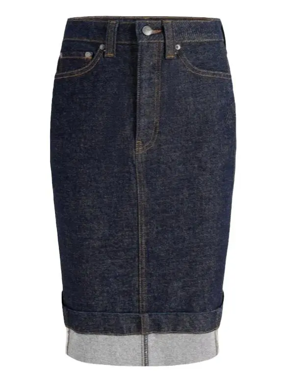 Khaite Kendra Denim Skirt - Benson