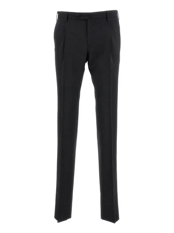 PT TORINO Slim Fit Tailored Trousers - Gray