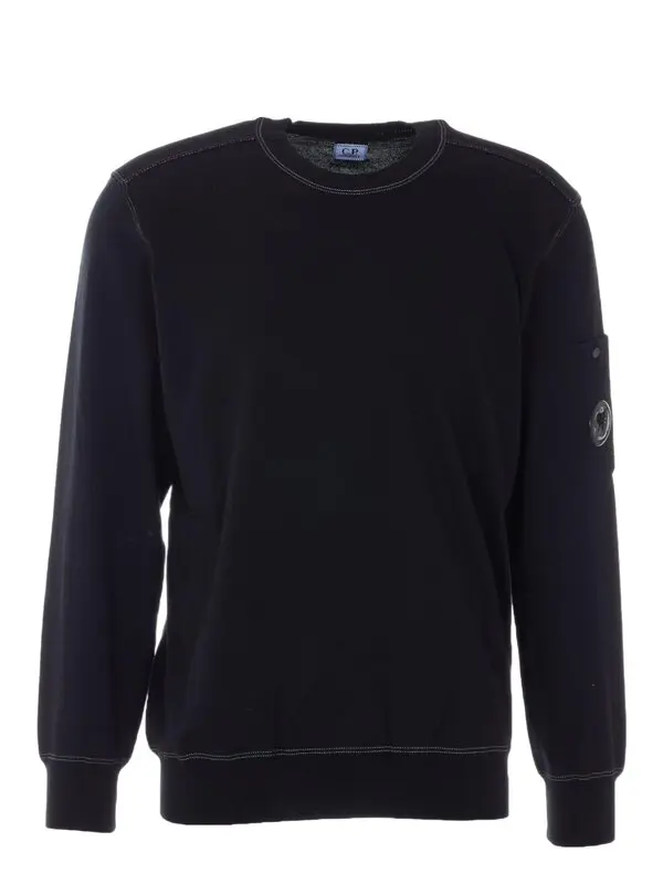 C.P. COMPANY Lens Detailed Knitted Jumper - Black