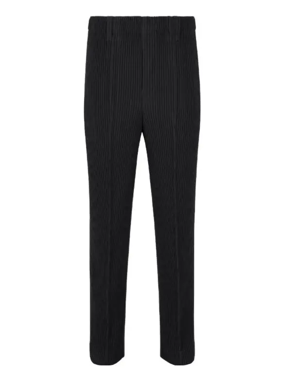 Issey Miyake Pleated Straight-leg Trousers - Black