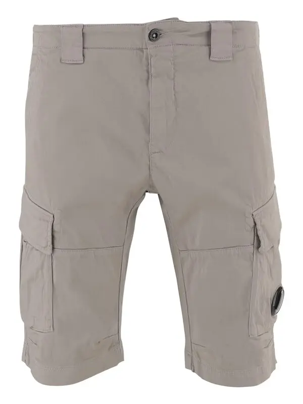 C.P. COMPANY Lens Detailed Cargo Shorts - Gray