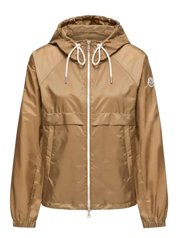 Moncler Coquelicot Zip-up Hooded Jacket - Camel