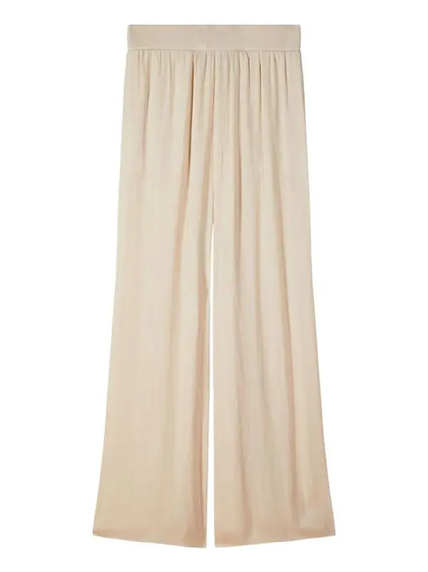 Patrizia Pepe Wide-leg Pleated Trousers - Ivory White