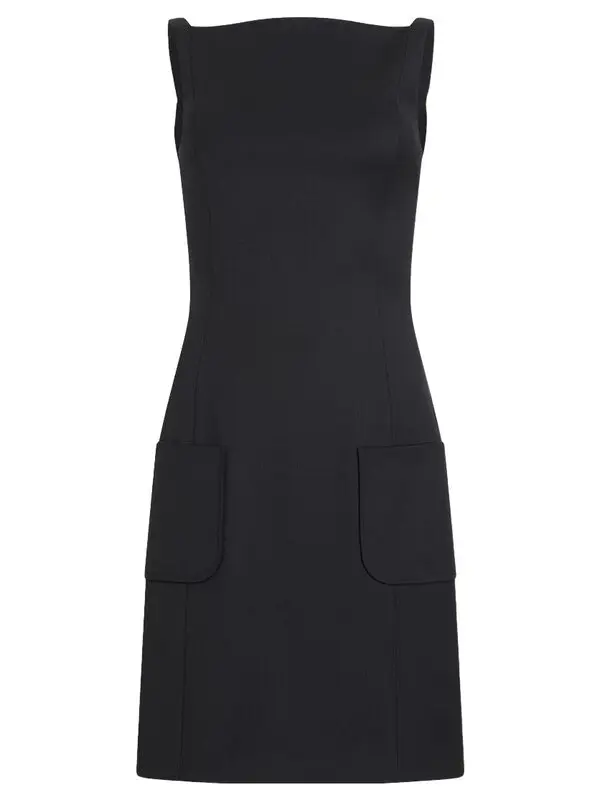 PATOU Sleeveless Pocket Dress - Black
