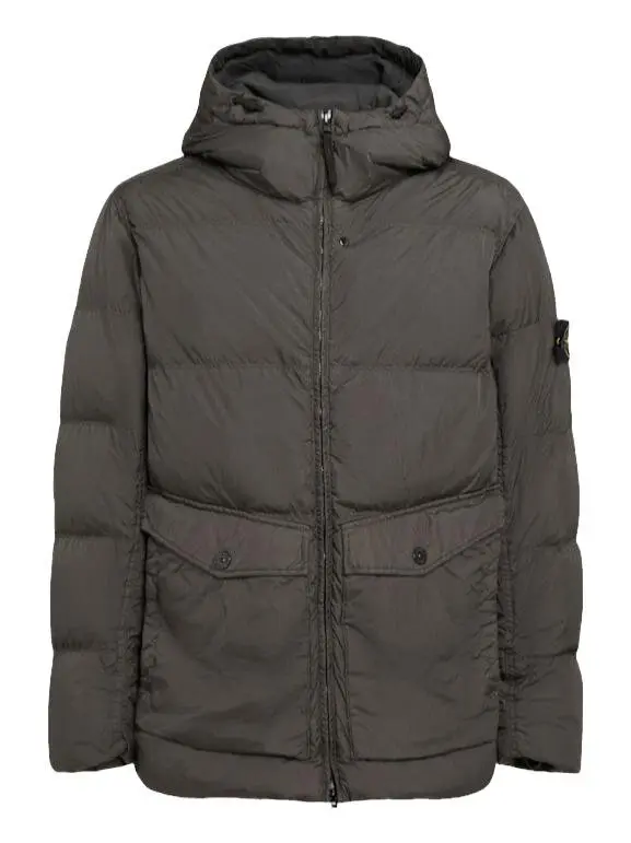 Stone Island Short Nylon Down Parka - Black