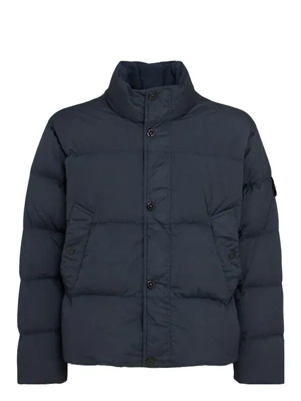 Stone Island Nylon Down Bomber Jacket - Black