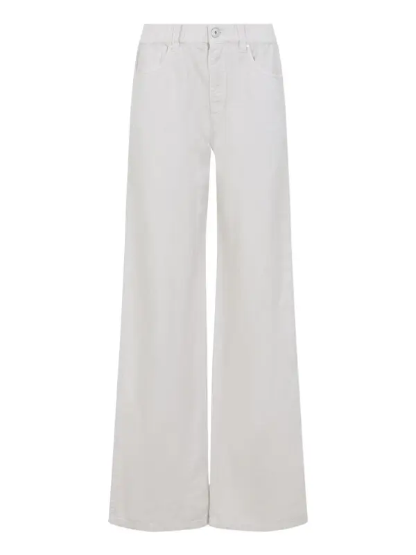 Brunello Cucinelli Monili Detailed Wide-leg Trousers - Chalk