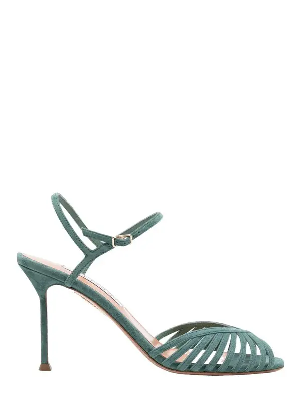AQUAZZURA Round Toe High-heeled Sandals - Green