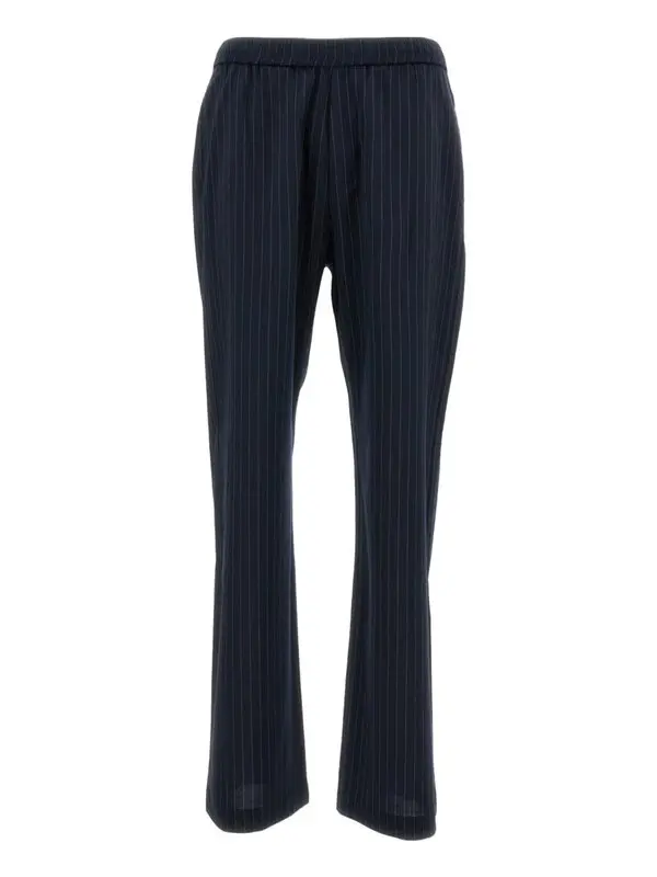 Barena Venezia Straight-leg Pinstriped Wool Trousers - Blue
