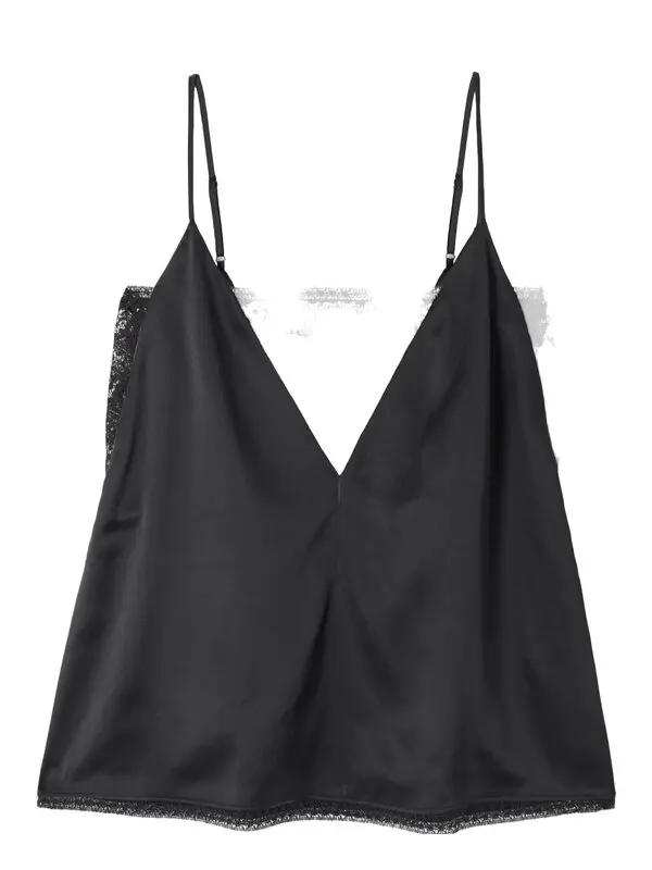 ERES Pensée Lace-trim Silk Camisole - Black