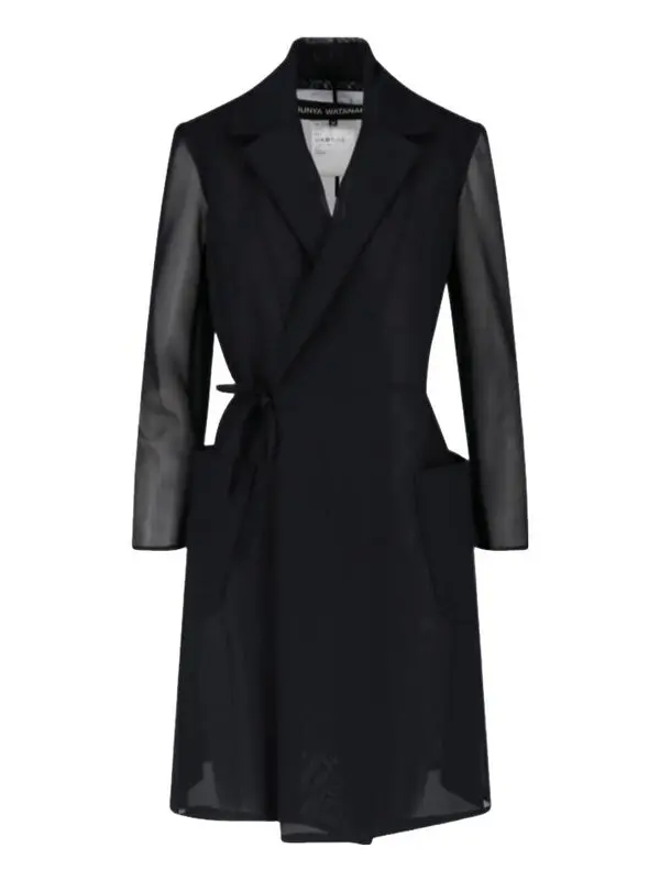 Junya Watanabe Long Sleeve Jacket With Side Ties - Black