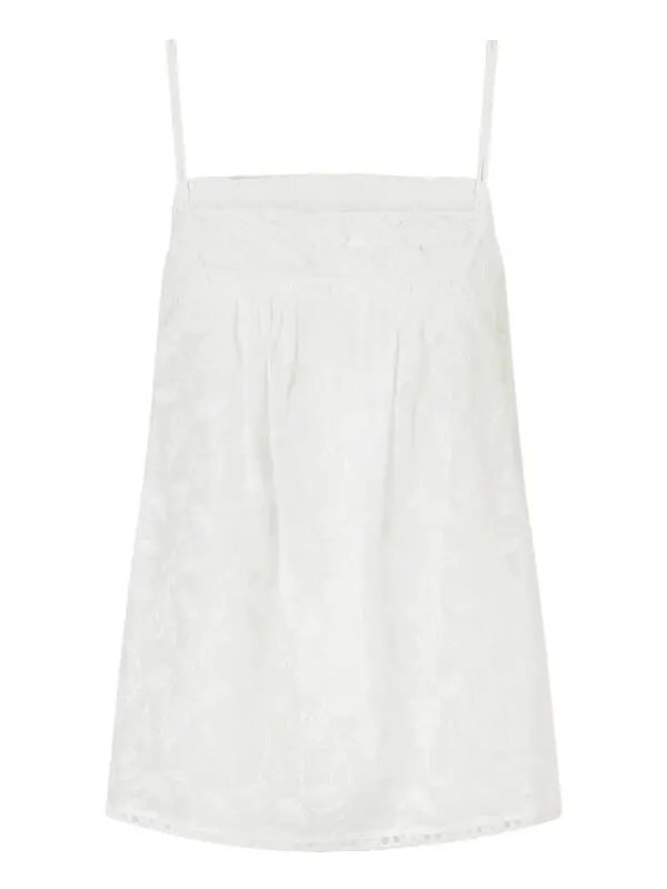 ERES Amande Embroidered Lace Trim Shirt - White