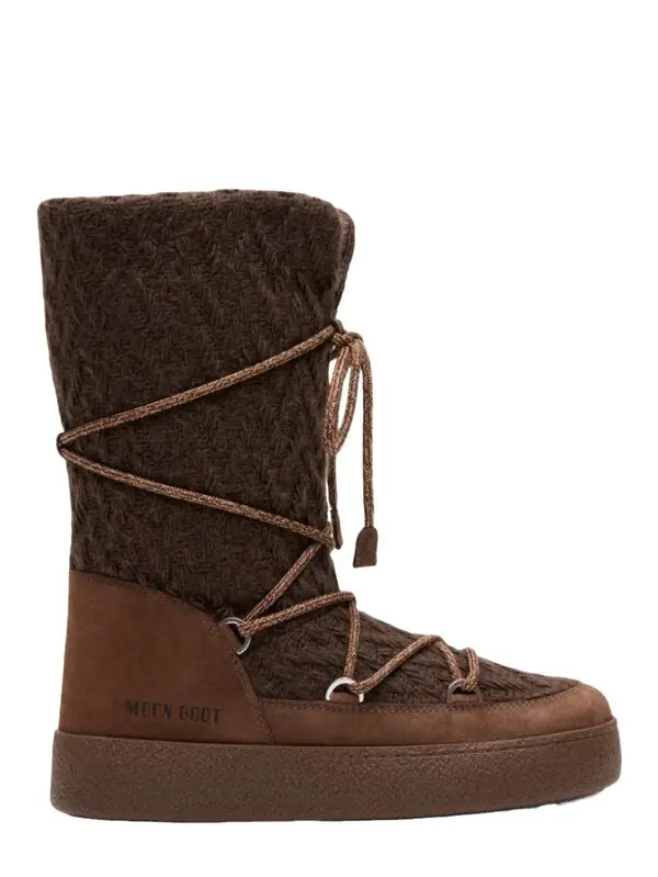 Moon Boot X Guest In Residence Knit Boots - Cocoa