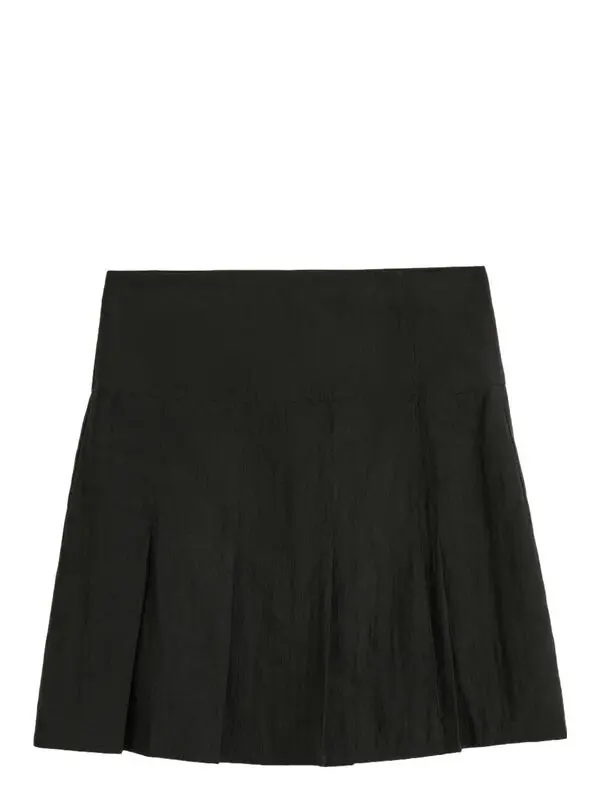 Our Legacy Pleated Mini Skirt - Soot Black