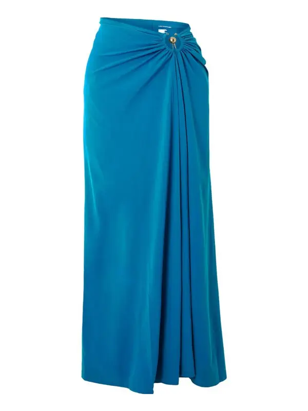Christopher Esber Orbit Pleated Midi Skirt - Blue