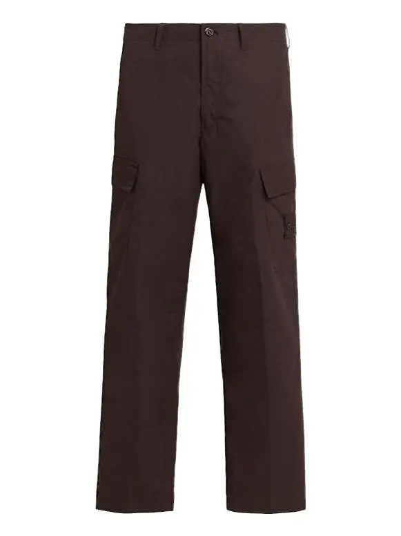 Stone Island Weatherproof Cotton Canvas Cargo Pants - Black