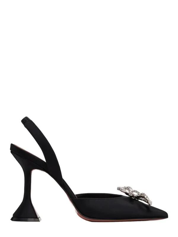 Amina Muaddi Rosie Sling Pointed-toe High-heeled Sandals - Black