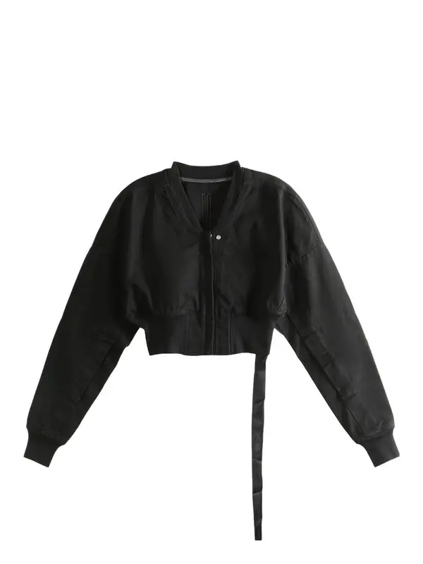 Rick Owens Cropped Bomber Jacket - Black