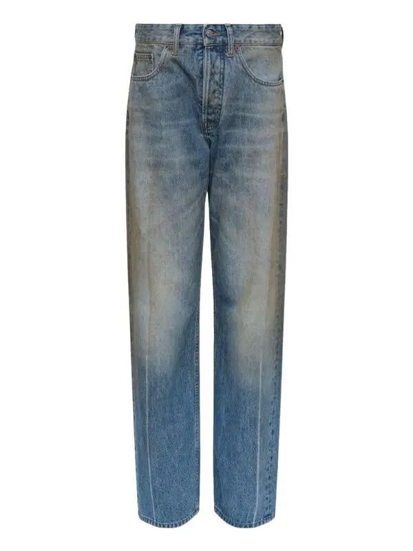 MAISON MARGIELA Logo Patch Straight-leg Jeans - Blue