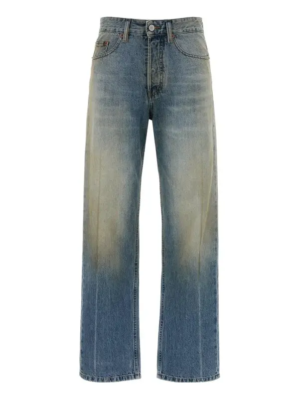 MAISON MARGIELA Logo Patch Straight-leg Jeans - Blue