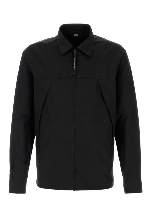 C.P. COMPANY Patch Zipped Overshirt - Black