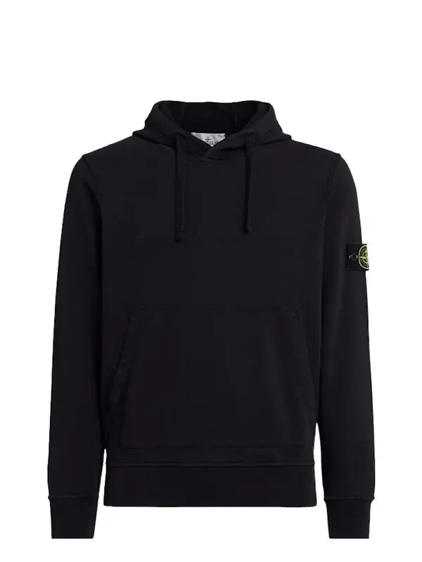 Stone Island Cotton Sweatshirt Hoodie - Black