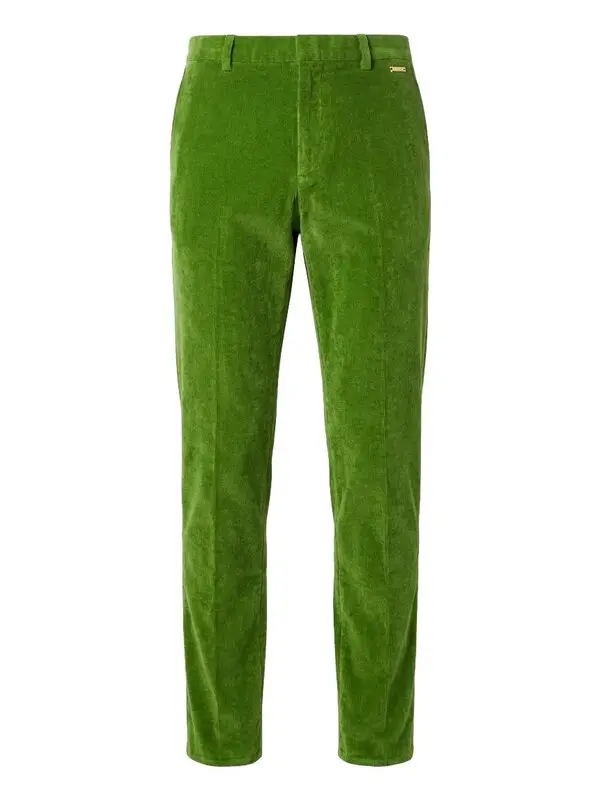 Gucci Slim Fit Corduroy Trousers - Green