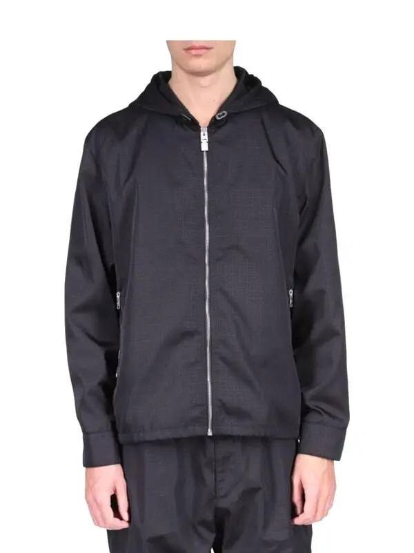 Givenchy 4g Motif Hooded Jacket - Black