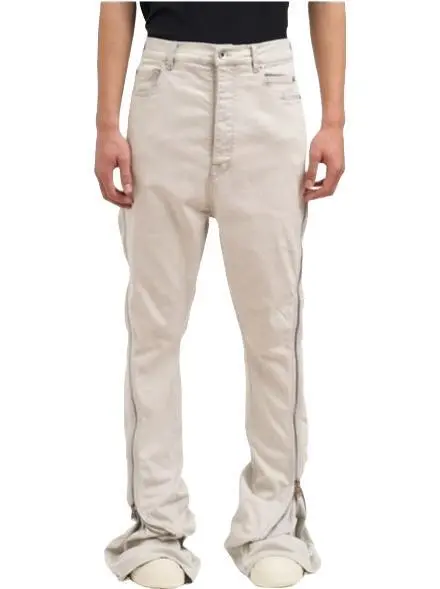 Rick Owens Side Zip Jeans - Latte