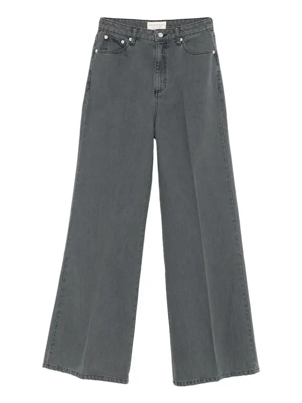 Officine Générale Romy Faded Wide-leg Jeans - Faded Black