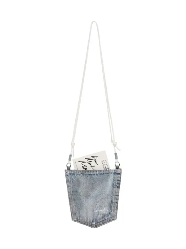 MAISON MARGIELA Distressed Pocket Crossbody Bag - Blue