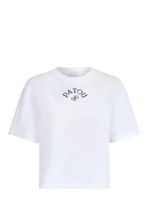 PATOU Logo Embroidered T-shirt - White