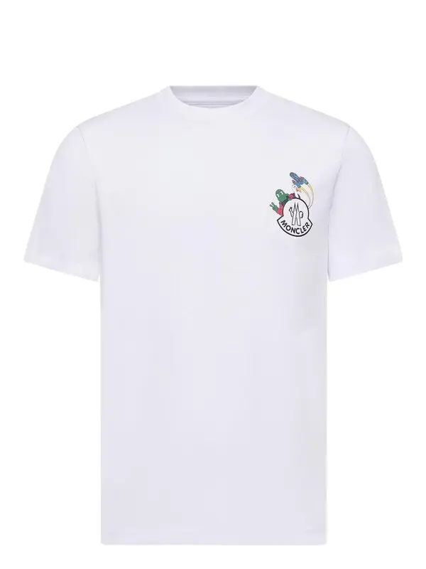 Moncler Cartoon Logo Graphic Crewneck T-shirt - White