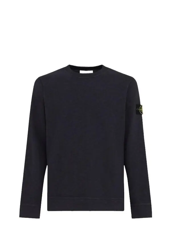 Stone Island Vanisé Brushed Heavy Cotton Sweatshirt - Black