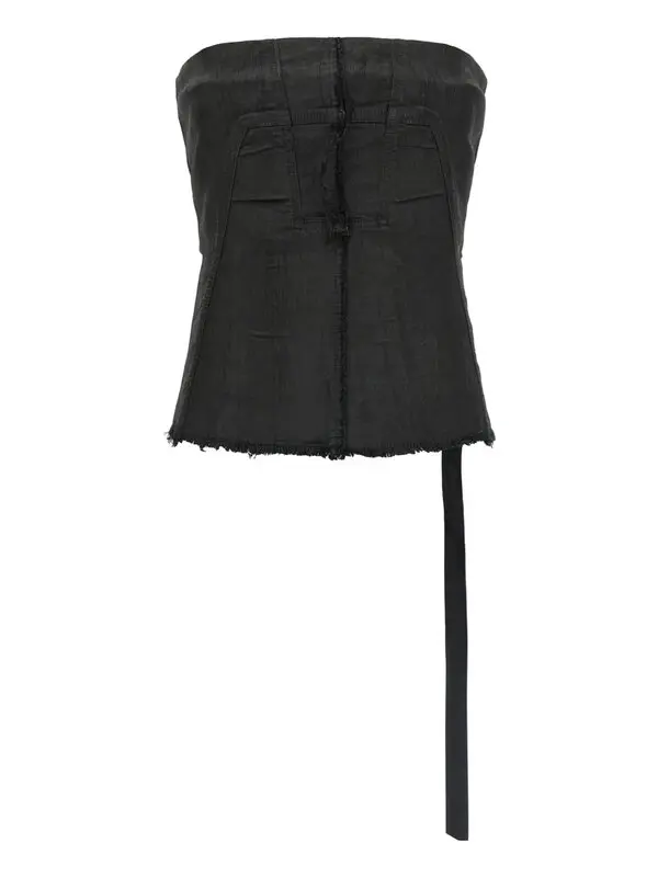 Rick Owens Off-the-shoulder Bustier Top - Black