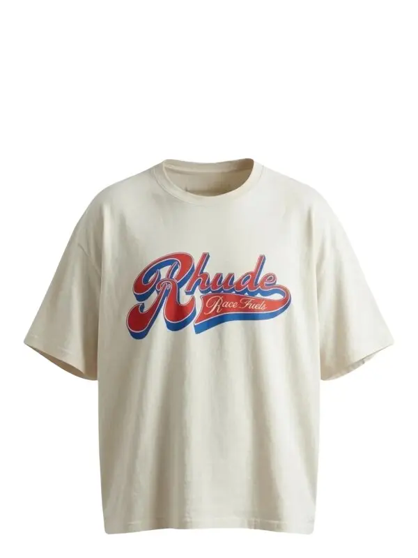 Rhude Pit Stop Crewneck T-shirt - White