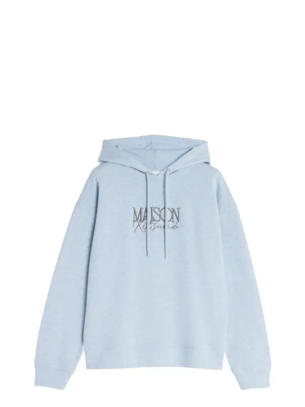 Maison Kitsuné Embroidered Logo Hoodie - Pure Blue