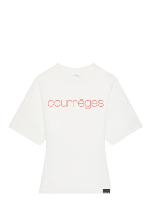 COURREGES Courrèges Waisted Printed T-shirt - White