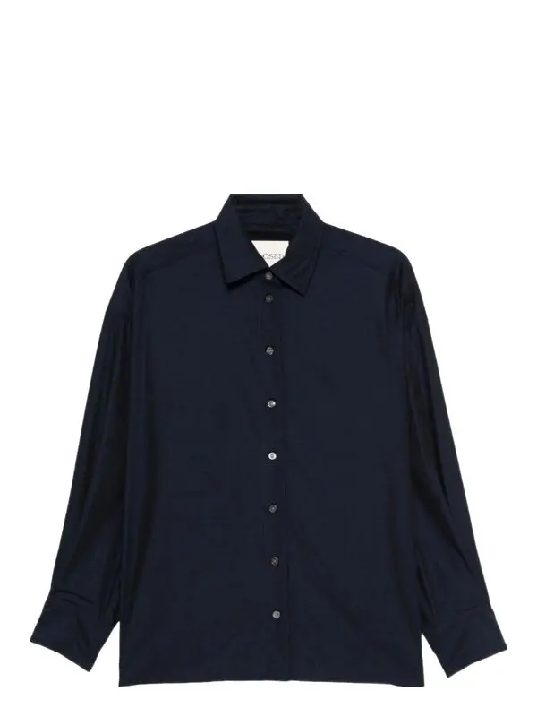 Closed Long Sleeve Collared Shirt - Black