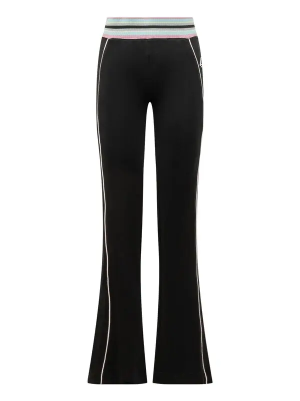Off-White Slim Fluid Joggers With Side Lines - Black