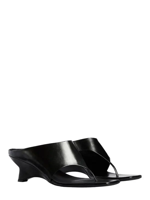 Khaite Marlow 55 Thong Mules - Black