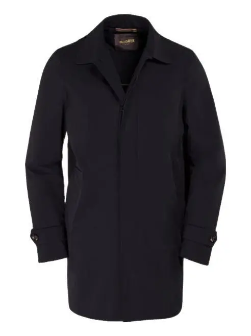 MOORER Vittor Long Single-breasted Coat - Black