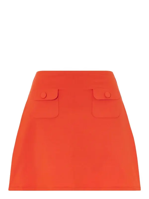 ERES Button-detail Mini Skirt - Red