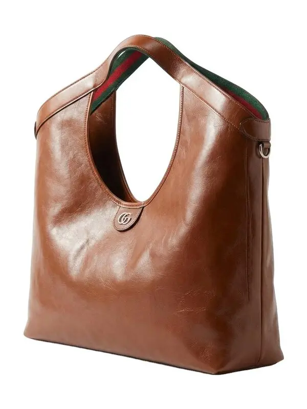 Gucci Giglio Large Tote Bag - Dark Brown