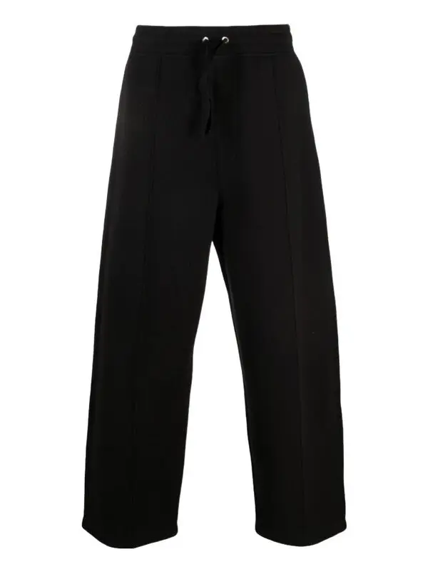 Ami Drawstring Straight-leg Trousers - Black